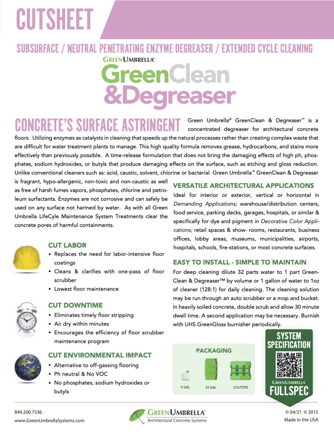 GreenClean & Degreaser | Green Umbrella Systems