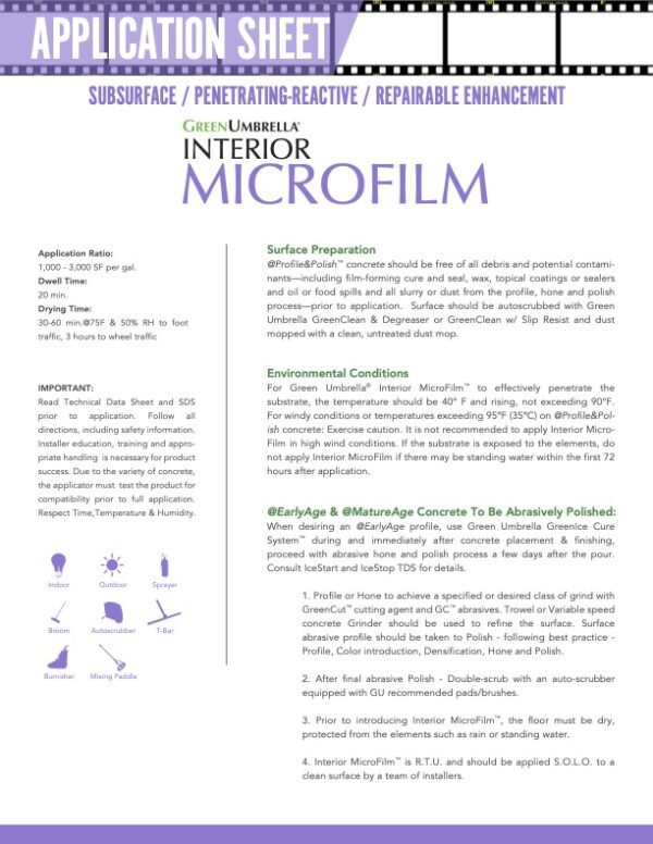 Interior MicroFilm | Green Umbrella Systems